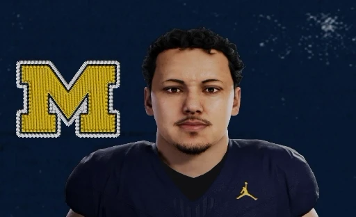 Hogan Hansen (Michigan TE #80) CFB 26 Player Ratings | TeamCrafters