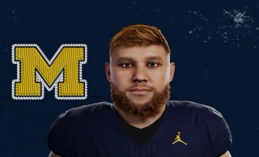 Luke Hamilton (Michigan RG #50) CFB 26 Player Ratings | TeamCrafters