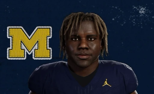 Travis Moten (Michigan LE #57) CFB 26 Player Ratings | TeamCrafters