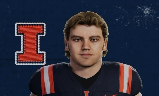 Joe Barna (Illinois LOLB #43) CFB 26 Player Ratings | TeamCrafters