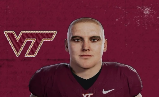 Lucas Austin (Virginia Tech RT #57) CFB 26 Player Ratings | TeamCrafters