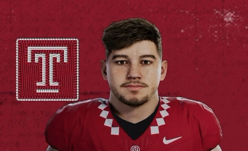 Carter Sheehan (Temple RG #58) CFB 26 Player Ratings | TeamCrafters
