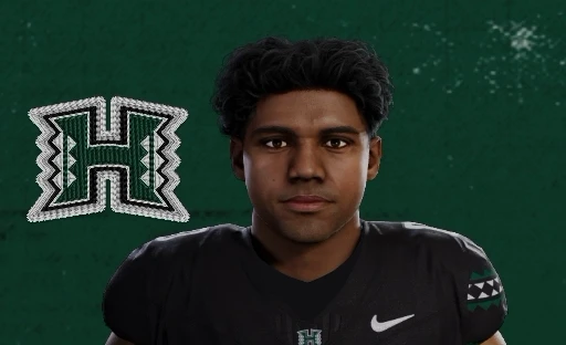 Jackson Harris (Hawaii WR #9) CFB 26 Player Ratings | TeamCrafters