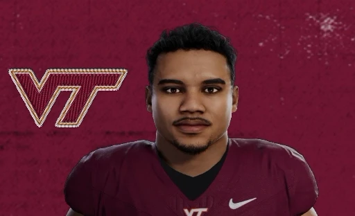 Jaden Muskrat (Virginia Tech RG #63) CFB 26 Player Ratings | TeamCrafters