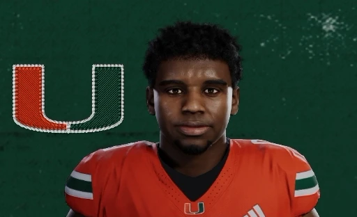 Ny Carr (Miami (FL) WR #12) CFB 26 Player Ratings | TeamCrafters