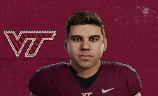 Tommy Ricard (Virginia Tech C #53) CFB 26 Player Ratings | TeamCrafters