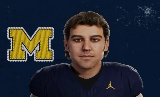 Max Bredeson (Michigan FB #44) CFB 26 Player Ratings | TeamCrafters